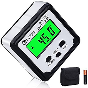 Digital Angle Finder Tool, Lytool Angle GaugeElectronic Level Tool with Bubble Level and Magnetic Base, Digital Inclinometer Angle Measuring Tool for Woodworking, Construction and Machinery