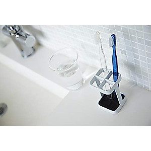 Yamazaki Home Tower Slim Toothbrush Stand – Bathroom Holder Organizer