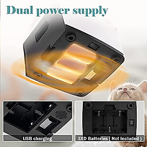 Automatic Cat Feeder, WHDPETS WiFi Enabled Smart Pet Feeder for Cats & Dogs, Auto Cat Food Dispenser with Stainless Steel Bowl, Silicone Dog Bowl, Feeding Mat, APP Control, 10s Voice Recorder