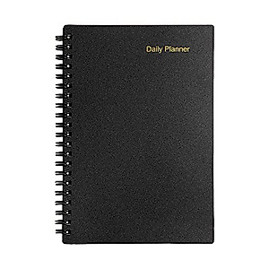 Cheneyboo Daily Planner Undated, To Do List Notebook with Hourly Schedule Goal Planner, Set Clearly Goals Increase Productivity, 120 Pages ,5.7"x 8.4", Black