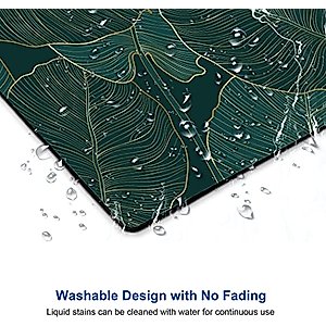 Mouse Pad, Computer Mouse Pads with Tropical Leaves Design, Mouse Mat Square Waterproof Mouse Pad Non-Slip Rubber Base MousePads for Office Laptop