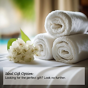 Luxury 6-Piece 100% Cotton White Turkish Bath Towel Set - Plush, Absorbent, and Thick