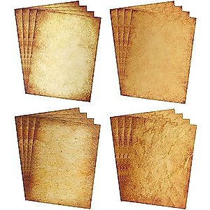 Cornucopia Vintage Antique Design Stationery and Printer Paper, 8 1/2 x 11 inch, 124 Old Style Paper Sheets