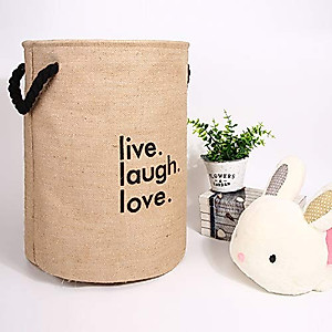 Foldable Laundry Basket with Handle,Large Capacity Dirty Clothes Laundry Hamper (Yellow)