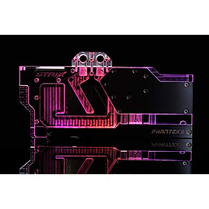 Phanteks (PH-GB2080TiAS_CR01) Glacier G2080Ti Strix GPU Full Waterblock for Asus ROG Strix RTX 2080/2080Ti - Nickel-Plated, Acrylic, Addressable RGB, Mirror Chrome