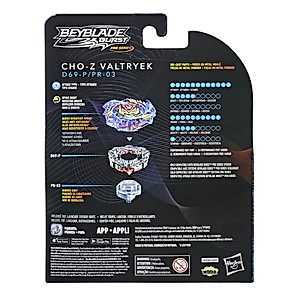 Beyblade Burst Pro Series Cho-Z Valtryek Spinning Top Starter Pack - Attack Type Battling Game Top with Launcher Toy
