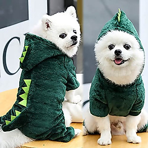 HonpraD Large Dog Sweaters for Girls Dogs Clothes Small Pet Costume Halloween Dinosaur Costume Dog Clothing Puppy Outfits Funny Apperal Warm Dog Sweaters for Medium Dogs Girl