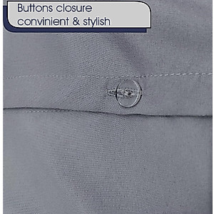 SereneSleep Grey Duvet Cover Set Full Size - Soft Brushed Microfiber Full Size Duvet Cover 3Pcs, Includes 1 Duvet Cover with 2 Pillow Sham Lightweight, Breathable, Easy Care (Full, Grey)