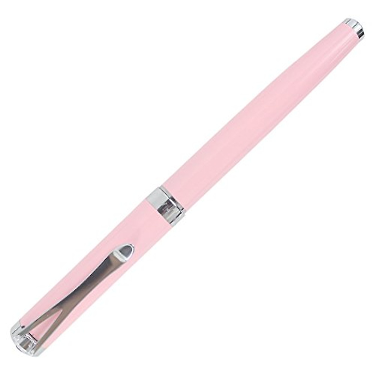 Abcsea Executive Y5 Medium Nib Fountain Pen Silver Clip with Diamond - Pink