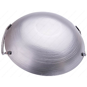 14 Inches Carbon Steel Round Bottom Wok with Two Side Metal Handle, 14 Gauge Thickness, USA Made (Wok Ring Included)