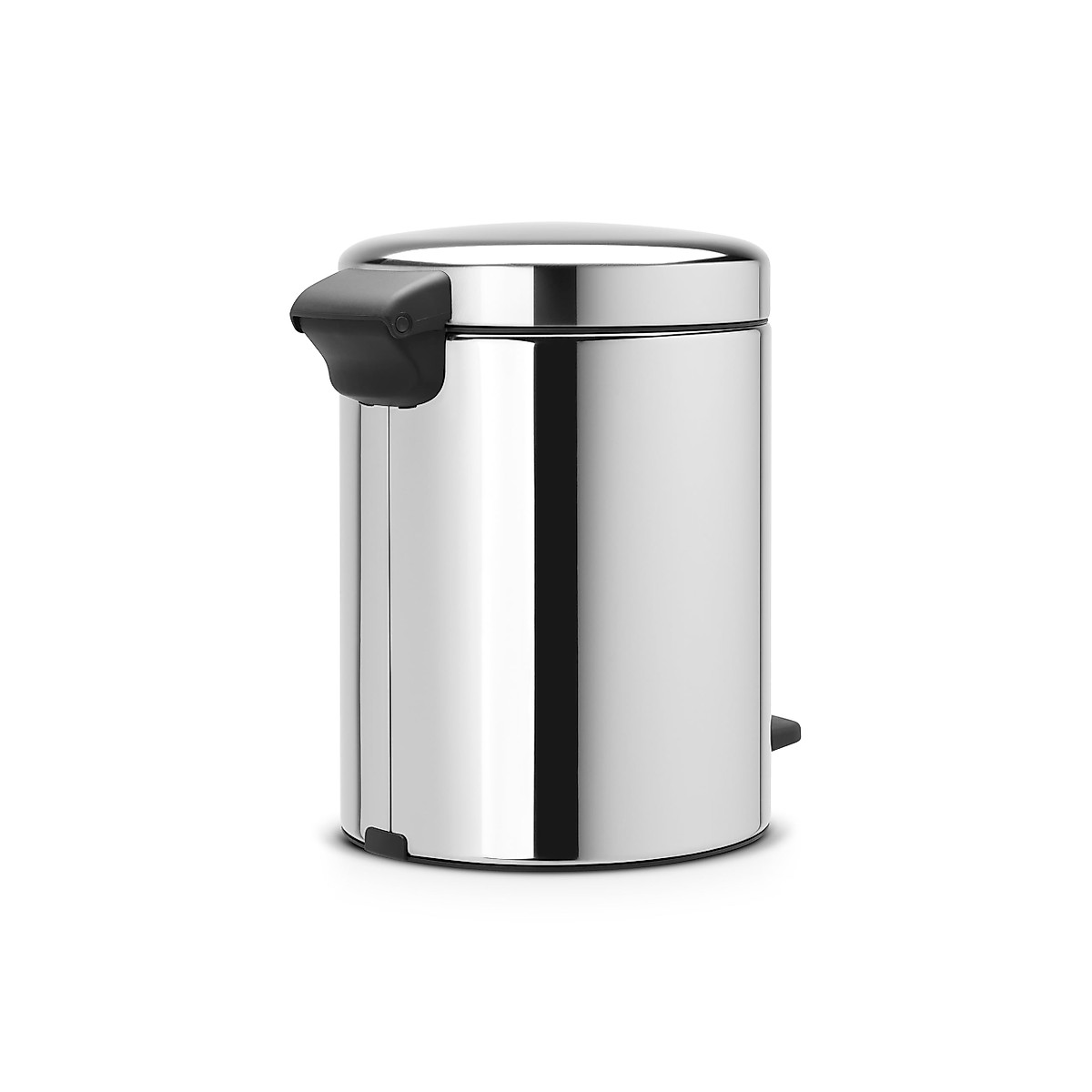 Brabantia New Icon Step Trash Can (1.3 Gal/Brilliant Steel) Soft Closing Kitchen Garbage/Recycling Can with Removable Bucket