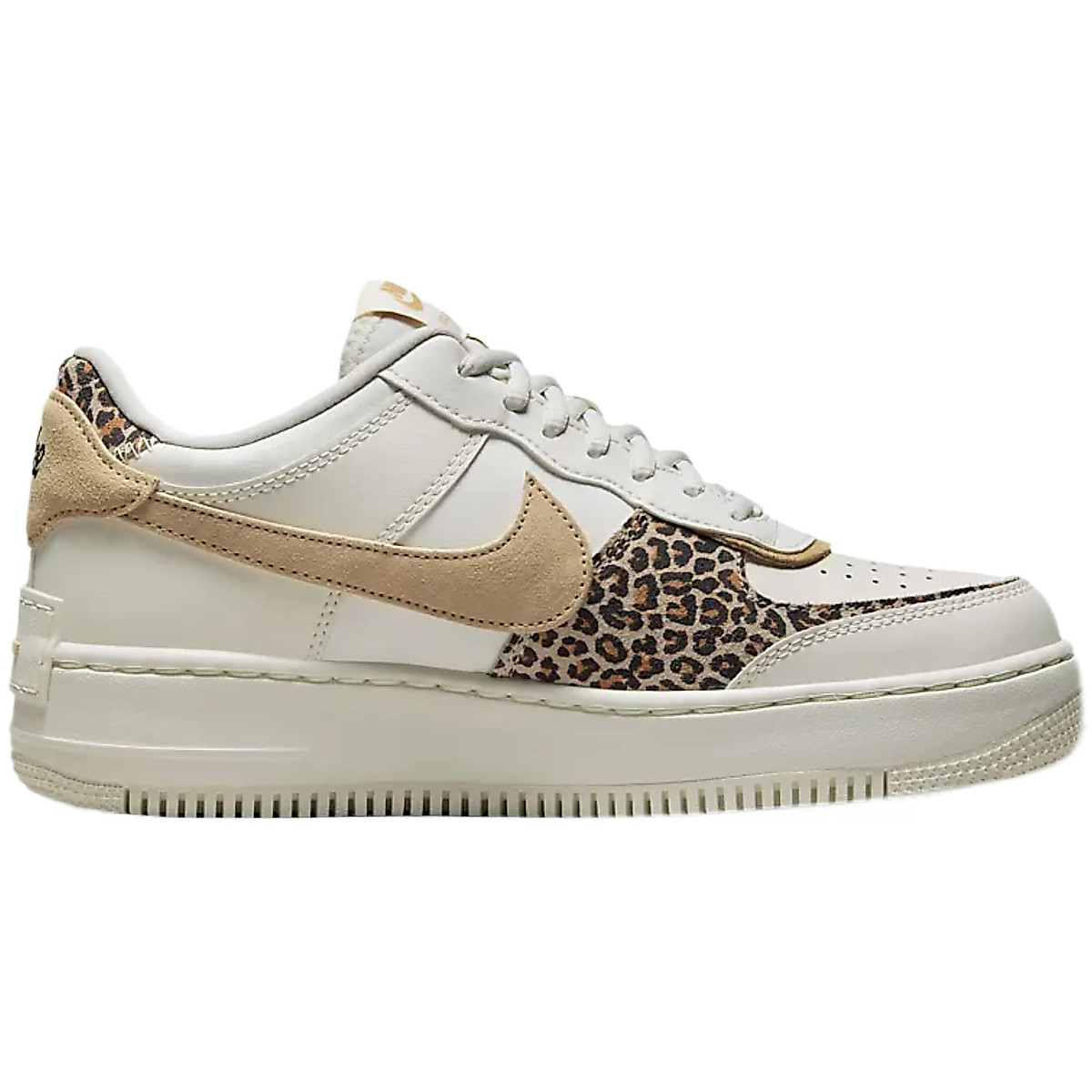 Nike Women's Air Force 1 shoe, Sail/Multi-color-sesame-black, 7.5
