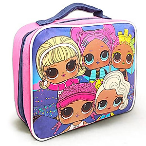 LOL Surprise Mini Backpack with Lunch Box Set - 4 Pc Bundle with 12" LOL Surprise Backpack with Reversible Sequins, Lunch Bag, Stickers, More | LOL Backpack for Girls
