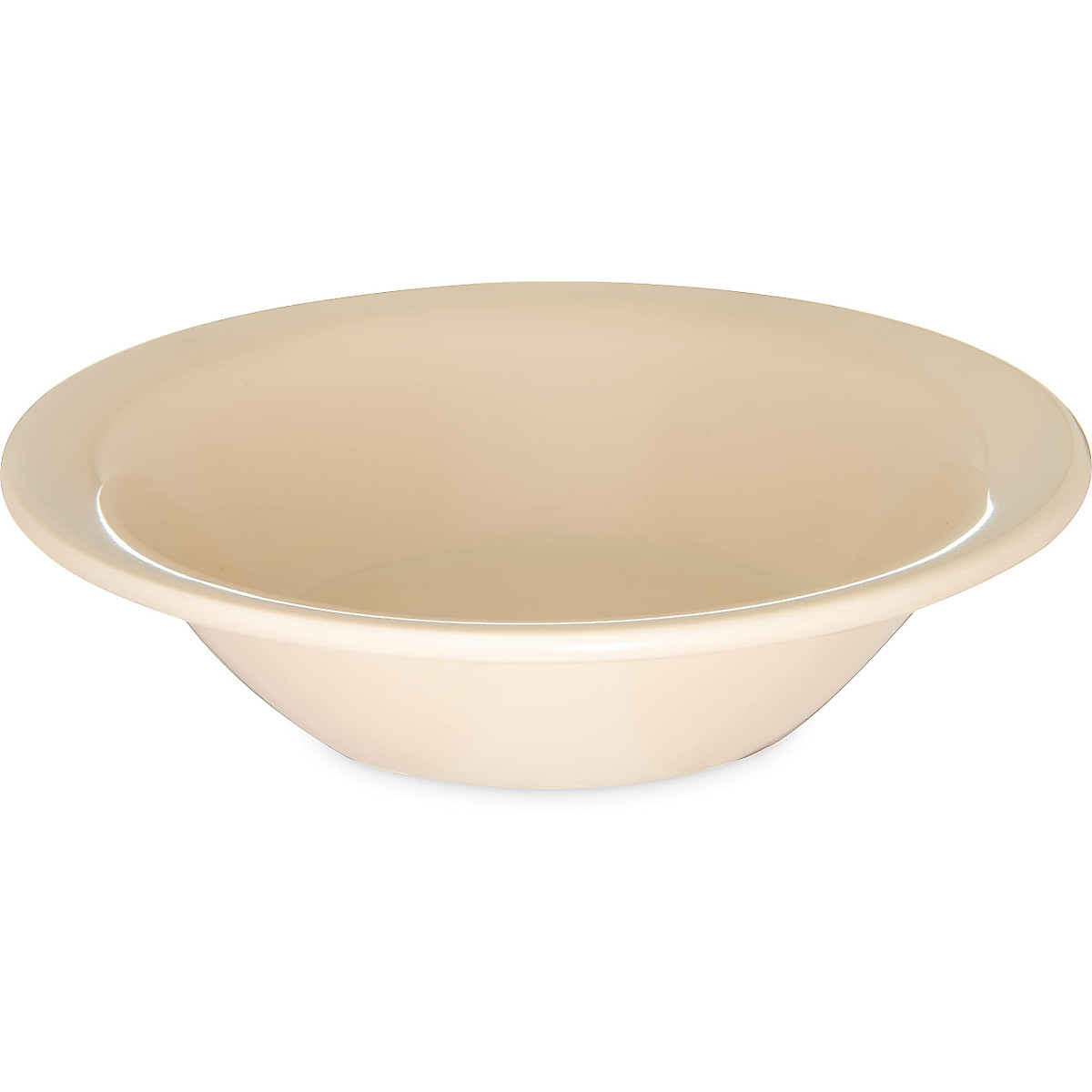 Carlisle FoodService Products Kingline Reusable Plastic Bowl Fruit Bowl for Home and Restaurant, Melamine, 5 Ounces, Tan, (Pack of 48)