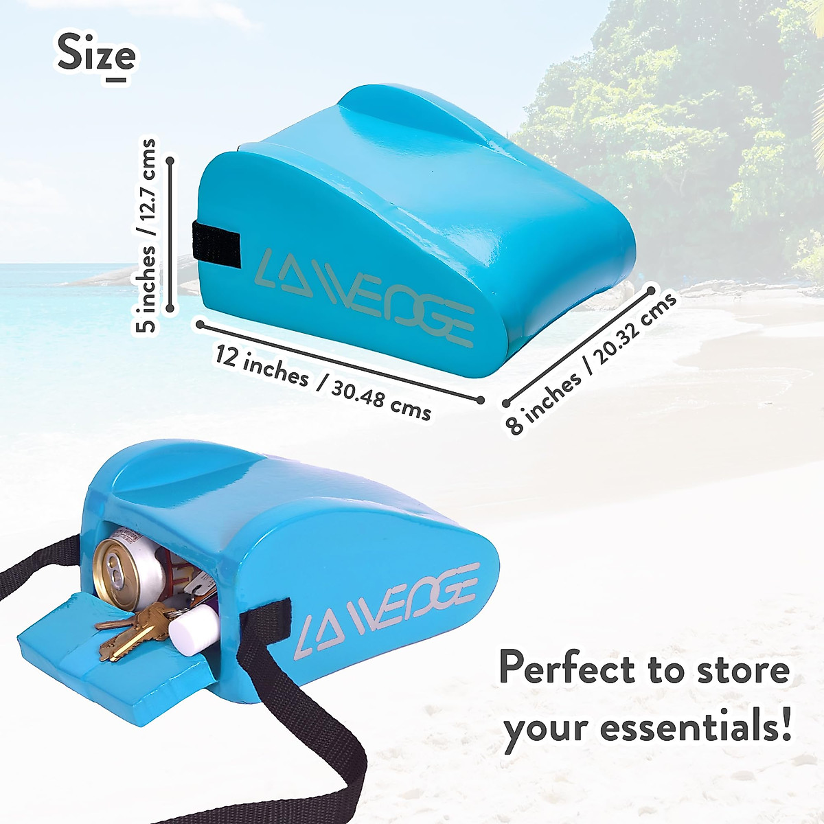 LA Wedge - Beach Headrest and Accessory Bag - Baby Blue
