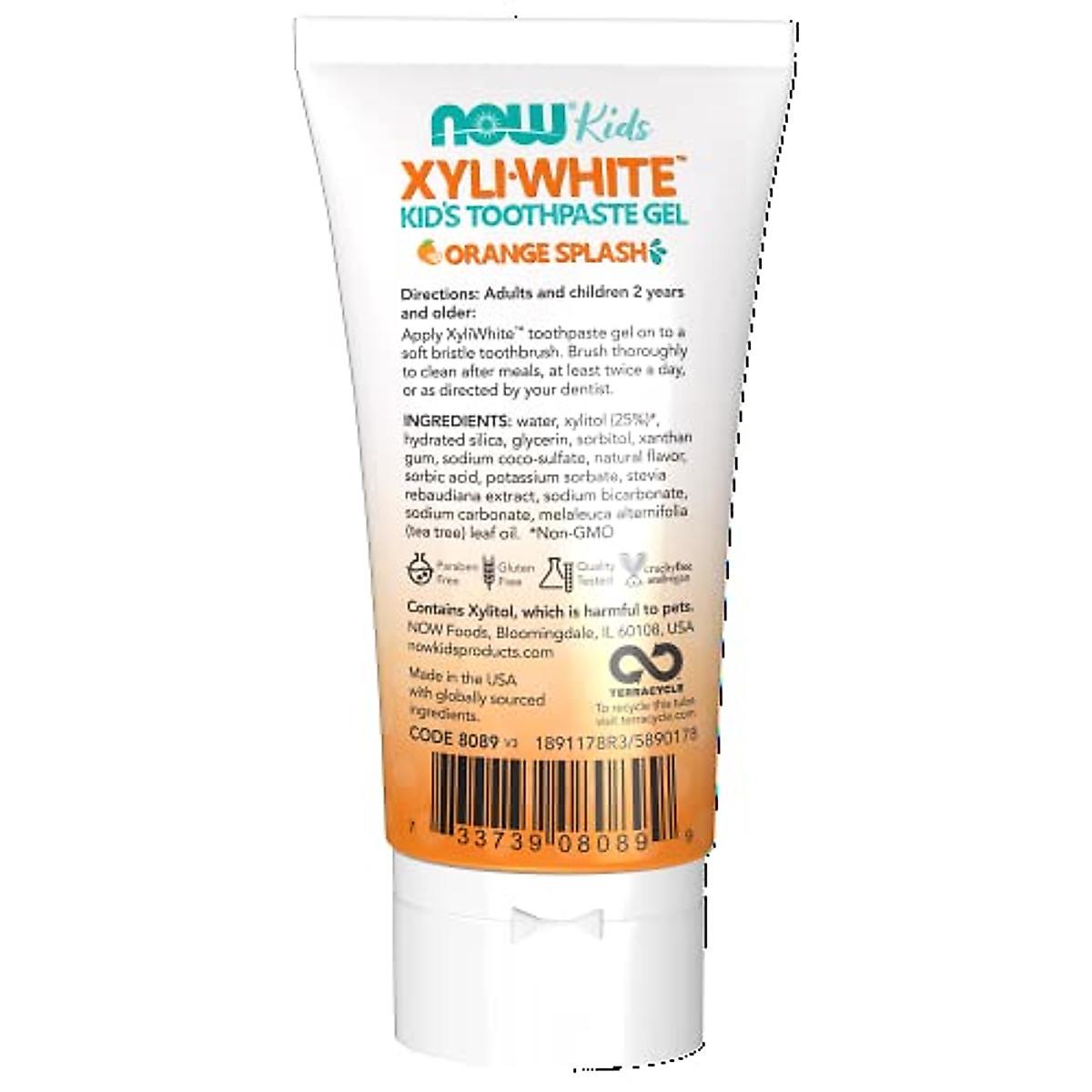 NOW Solutions, Xyliwhite™ Toothpaste Gel for Kids, Orange Splash Flavor, Kid Approved! 3-Ounce, packaging may vary