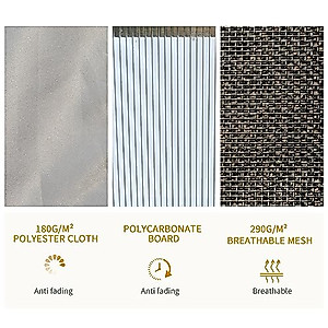 Outsunny 10' x 12' Hardtop Gazebo Canopy with Polycarbonate Roof, Aluminum Frame, Permanent Pavilion Outdoor Gazebo with Netting, for Patio, Garden, Backyard, Deck, Lawn, Light Gray