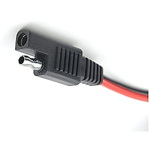 Gagool SAE Extension Cable 2-Pin SAE Quick Connector Disconnect Plug 10A Solar Battery Panel SAE Plug Wire 1ft / 30 cm (2 Pack)