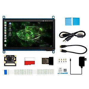 Jetson Nano 2GB Developer Accessories Kit for Small Powerful Computer AI Development Board with 7 inch IPS Touch HDMI Screen LCD Display Micro Card 64GB USB WiFi 8MP Camera Module @XYGStudy (AcceC)