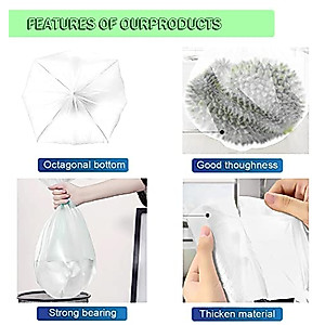 120 Counts Small Trash Bags, 1.2 Gallon Small Garbage Bags with Tear & Leak Resistant Biodegradable 5 Liter Mini Compostable Strong Bathroom Trash Bags, Recycling Eco-Friendly Trash Can Liner (white)