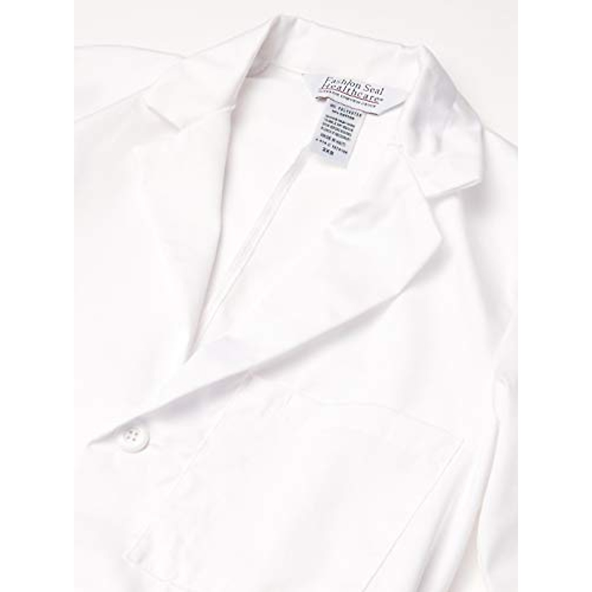 Fashion Seal Healthcare Adult's Unisex Consultation Lab Jacket, White, Large