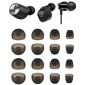 ALXCD Eartips Compatible with Sennheiser Momentum HD1 in-Ear Earbud, XS/S/M/L 4 Sizes 8 Pair Soft Silicone Replacement Ear Tips Adapters, Compatible with Sennheiser Earphone Momentum (8 Pairs)