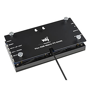 XYGStudy RGB Full-Color Multi-Features Digital Clock for Raspberry Pi Pico, 64×32 Grid, Accurate RTC