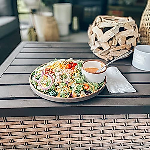 Mora Ceramic Flat Dinner Plates Set of 6, 10.5 in High Edge Dish Set - Microwave, Oven, and Dishwasher Safe, Scratch Resistant, Modern Dinnerware- Kitchen Porcelain Serving Dishes - Assorted Neutrals