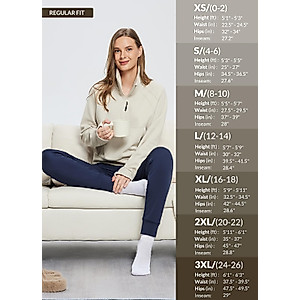 BALEAF Women's Fleece Lined Pants High Waisted Sweatpants Winter Thermal Leggings Ski Hiking Joggers 2 Pack Black/Blue M