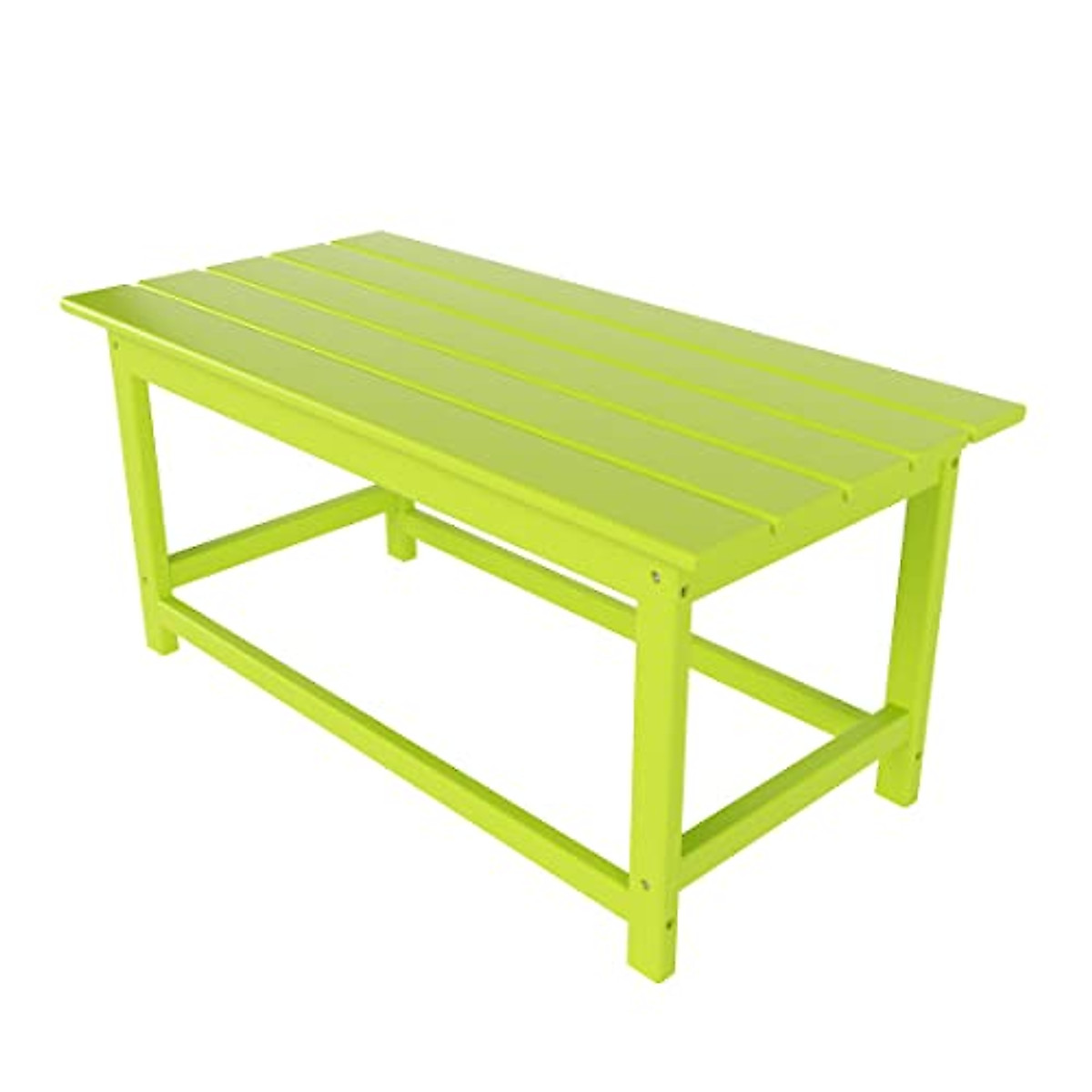 WestinTrends Malibu Outdoor Coffee Table, 35" x 17.5" All Weather Poly Lumber Patio Adirondack Coffee Table for Garden Lawn Porch Balcony, Lime