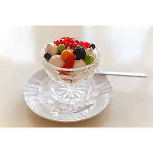 Lavo Home Dessert Ice Cream Cups Mini Truffle Bowls, Salad Fruit Dish Crystal Style Glass - Lead (Pb) Free (4)