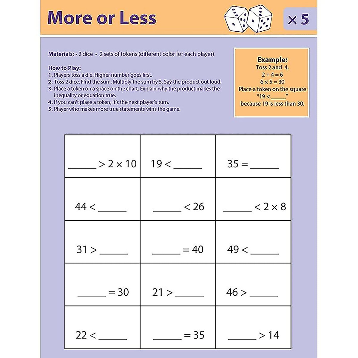 Didax Educational Resources Dice Games for Multiplication Mastery Medium