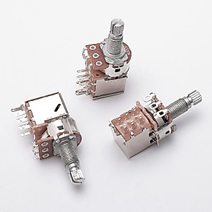 A500k Push Pull Potentionmeter Volume Tone Switch Pots Shaft 18mm for Guitar Bass Accessories Pack of 3