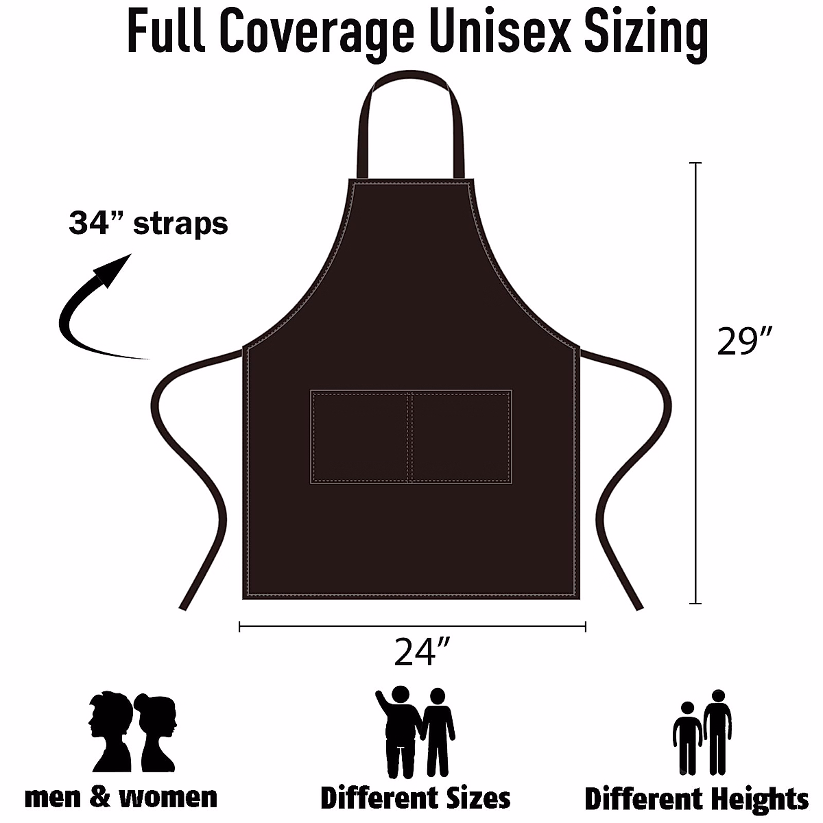 NOBONDO 12 Pack Bib Apron - Unisex Black Apron Bulk with 2 Roomy Pockets Machine Washable for Kitchen Crafting BBQ Drawing