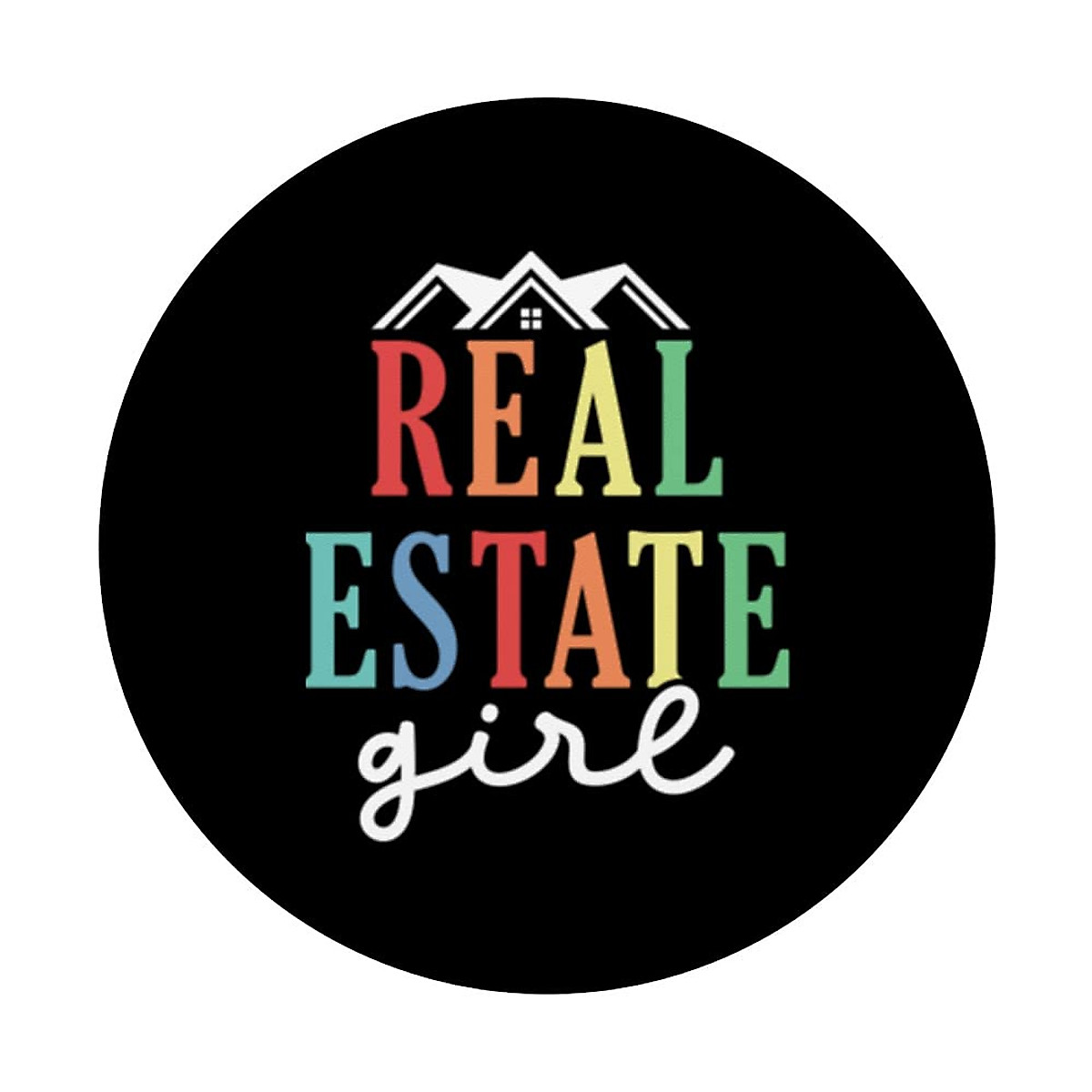 Real Estate Agent Girl Realtor House Property Apartment Rent PopSockets Swappable PopGrip