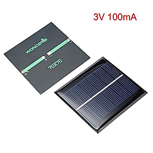 uxcell 5Pcs 3V 100mA Poly Mini Solar Cell Panel Module DIY for Light Toys Charger 70mm x 70mm