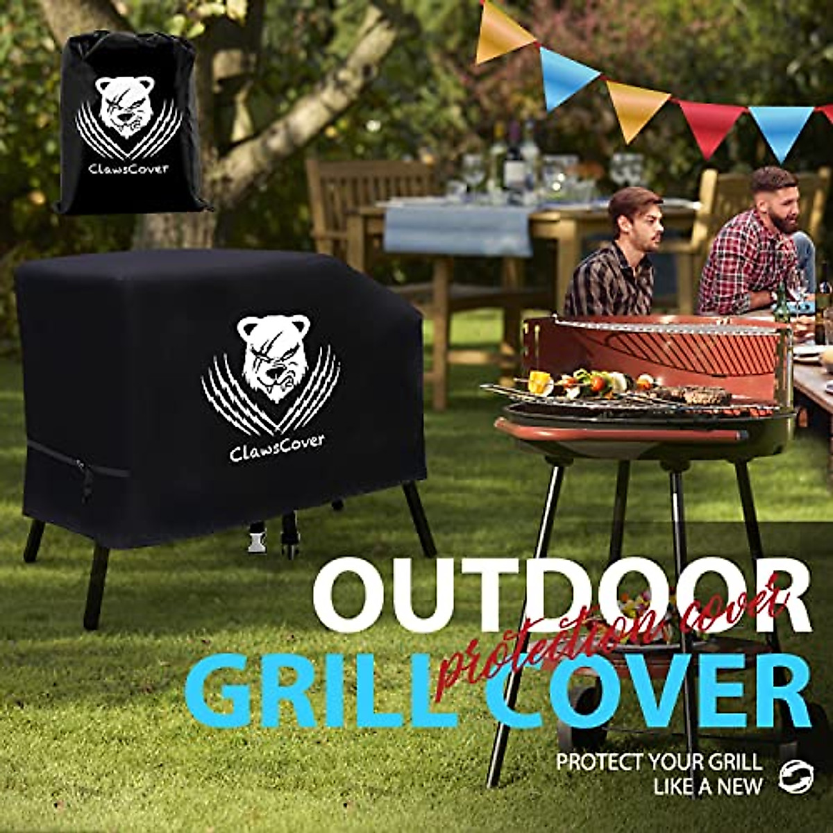 Grills Covers Waterproof Outdoor Fit for Blackstone 17 Inch 22 Inch Griddles Covers with Hood and Stand,Dustproof Tearproof Fadeless BBQ Gas Cover,Windproof Buckle Straps,Storage Bag