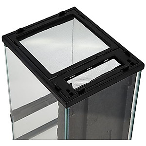 Zilla Front Opening Terrarium - 8" x 10" x 15",Black