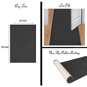 Ottomanson Ottohome Collection Non-Slip Rubberback Oriental Design 2x3 Indoor Area Rug/Entryway Mat, 2'3" x 3', Red