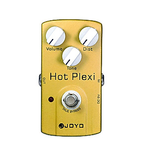 JOYO JF-32 Hot Plexi Distortion Amp Simulation Pedal Bundle with DC 9V Pedal Power Supply (800mA -1A) AC Adapter