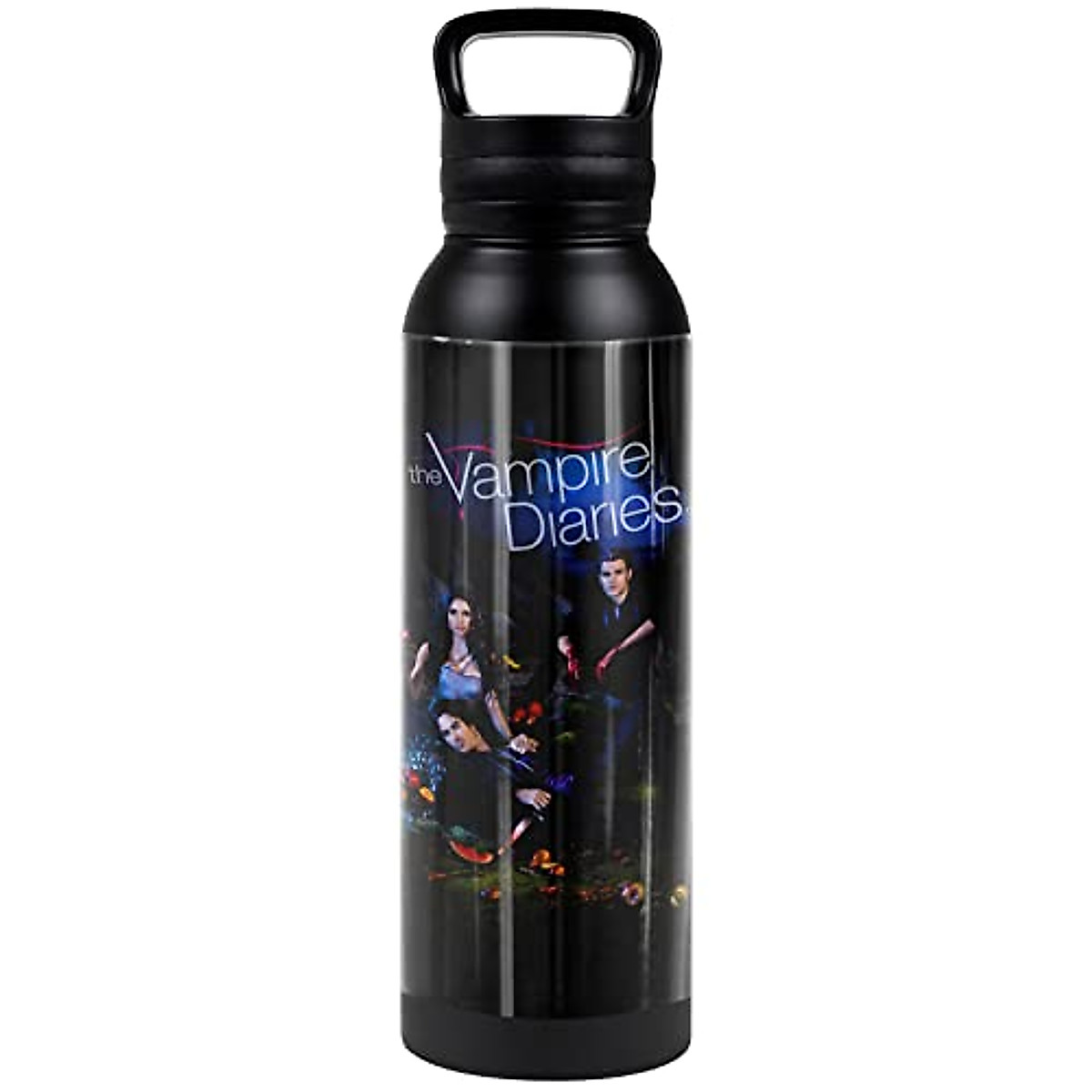The Vampire Diaries OFFICIAL Tempted 24 oz Insulated Canteen Water Bottle, Leak Resistant, Vacuum Insulated Stainless Steel with Loop Cap