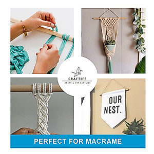 Wooden Dowel Rods 3/8 inch x 12 inch for Crafting and Macrame 25 Pack by Craftiff (Pack of 25)