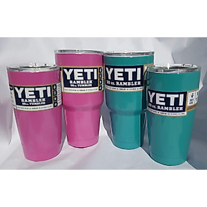 YETI Rambler Tumbler, Stainless Steel, with Lid, Custom Colors (Turquoise) (20 Ounce)
