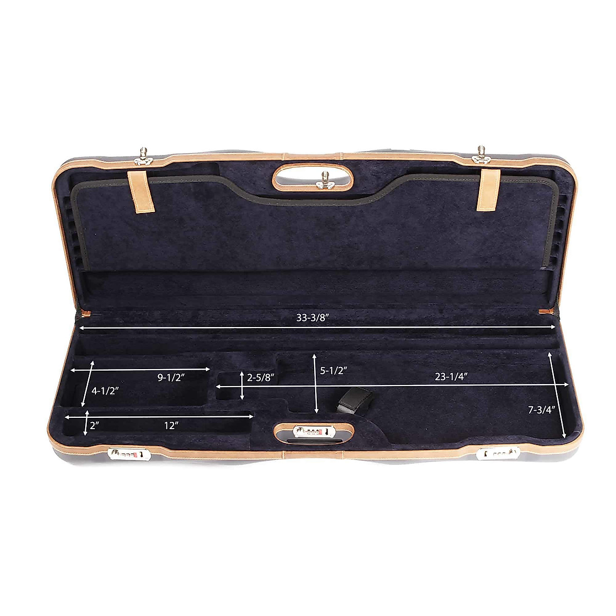 Negrini OU Deluxe High Rib Skeet 2 Barrel Shotgun Case + Tube Set – 1652LX-TUBE/5212