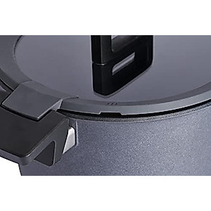 Woll Insert & Lid Concept Plus Diamond Reinforced Nonstick Stockpot with Silicone Insert and Lid, 8-Quart, 11-Inch Diameter, Gray