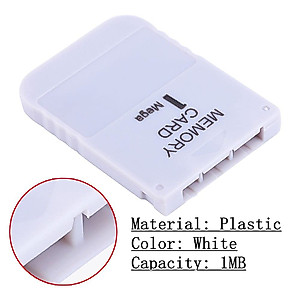 Memory Card Portable 1MB Memory Card Stick for Sony PS1 Compatible with Any One Games White [video game] [video game]