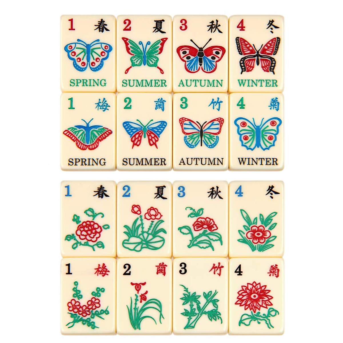 Linda Li New! - American Mahjong Set The Artisan Collection: Butterfly Series – in Blue Nautical Soft Bag