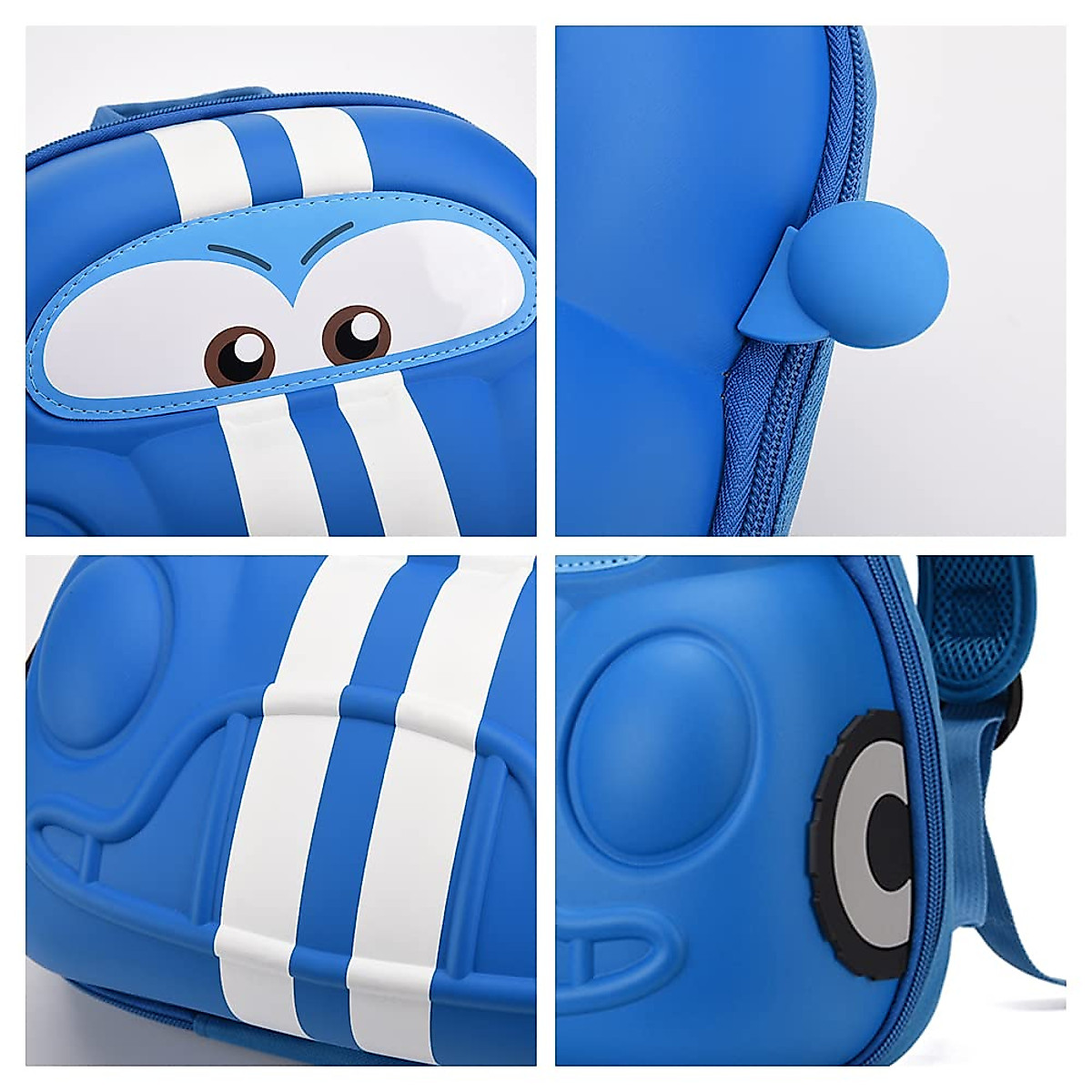 Car Toddler Backpack,Bookbags for Boy Preschool,Kids 3D Cartoon Backpack Daycare(Blue)