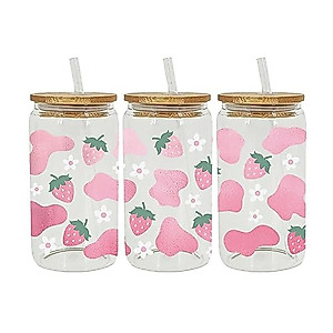 5 Sheets Fruits Theme Rub on Transfer Stickers UV DTF Cup Wrap Transfer Stickers for Glass Cups Waterproof Clear Film Transfer Paper Decal for Crafts Furniture