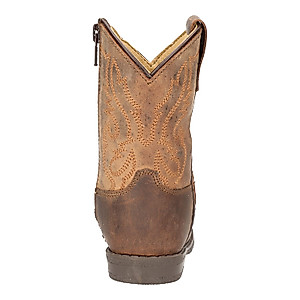Smoky Children's Kid's Toddlers Brown Distress Leather Western Cowboy Boot